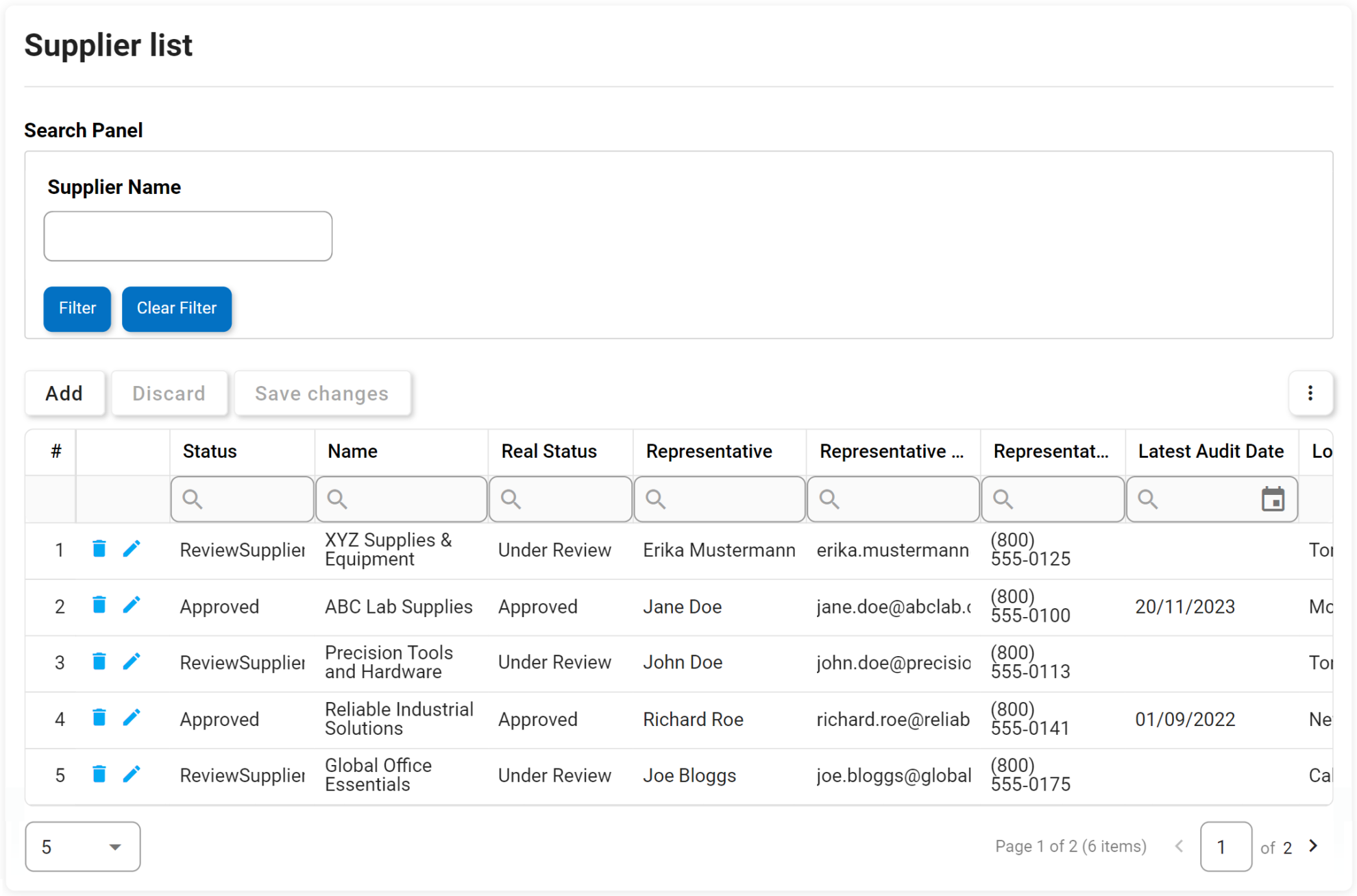 SCAR Software for Robust Product & Supplier Management